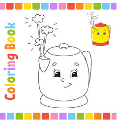 Numbers game education and coloring book Vector Image