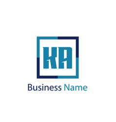 Initial letter ka logo template design Royalty Free Vector