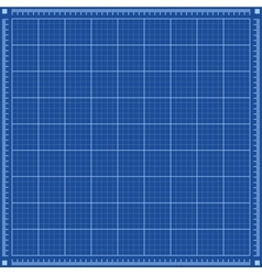 Blue square grid blueprint Royalty Free Vector Image