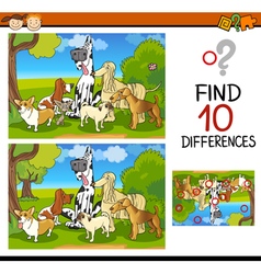 Find 10 differences mermaid sea game Royalty Free Vector