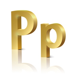 Alphabet beer p Royalty Free Vector Image - VectorStock