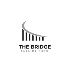 Bridge construction logo icon design Royalty Free Vector