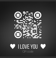 Qr code in red scanning frame isolated on white Vector Image