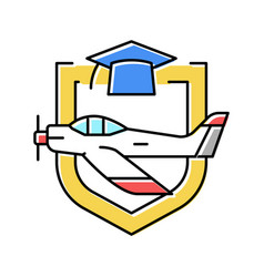 Aviation museum flight school and air tour banner Vector Image