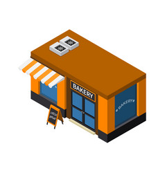 Isometric store building Royalty Free Vector Image