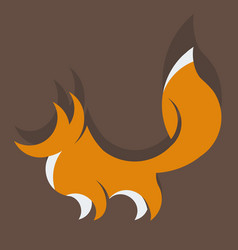 Modern fox heart logo Royalty Free Vector Image
