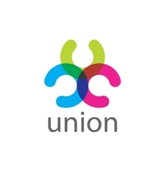 Teamwork union people logo Royalty Free Vector Image