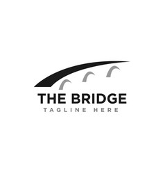 Bridge construction logo icon design Royalty Free Vector