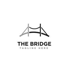 Bridge construction logo icon design Royalty Free Vector