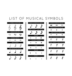 Music note labels and icons Royalty Free Vector Image