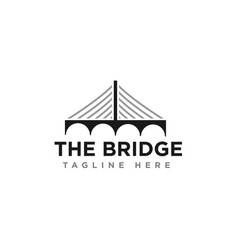 Bridge construction logo icon design Royalty Free Vector