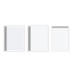 Realistic notebook blank open and closed spiral Vector Image