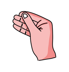 Human cartoon hand showing one finger Royalty Free Vector