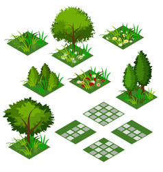 Farm set isometric view Royalty Free Vector Image
