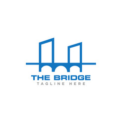 Bridge construction logo icon design Royalty Free Vector