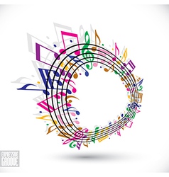 Round music border Royalty Free Vector Image - VectorStock