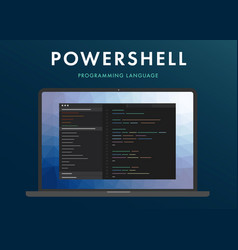 C programming language with script sample Vector Image