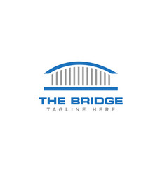 Bridge construction logo icon design Royalty Free Vector