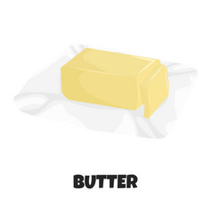 Butter package in cartoon style isolated Vector Image