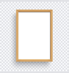 Empty photo frame on transparent background Vector Image