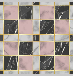 Marble luxury check seamless pattern Royalty Free Vector