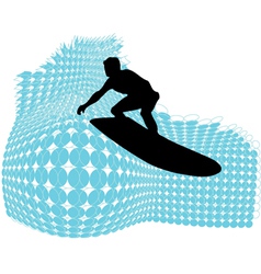 Surfing waves Royalty Free Vector Image - VectorStock