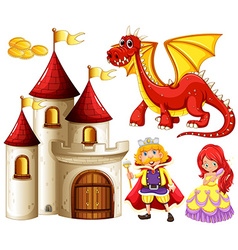 Cartoon fairy tale medieval magic world characters