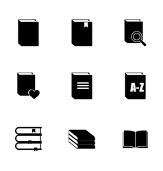 Book icon set simplicity theme Royalty Free Vector Image