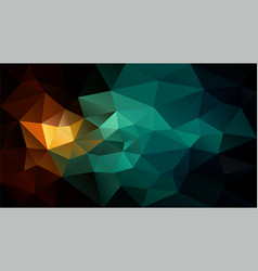 Blue green emerald polygon triangular pattern Vector Image