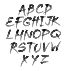 Scribbled alphabet letters Royalty Free Vector Image