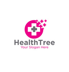 Health medical logo template Royalty Free Vector Image