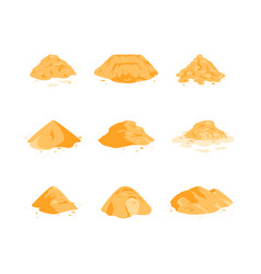 Sand heap cement pile or yellow mound Royalty Free Vector