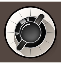 Modern volume knob button Royalty Free Vector Image