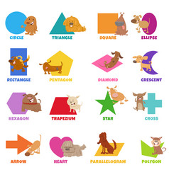 Educational basic geometric shapes Royalty Free Vector Image