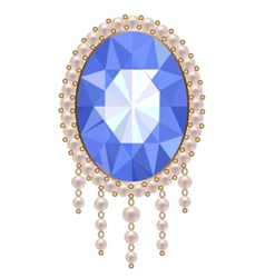 Brooch jewelry design element geometric vintage Vector Image