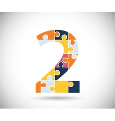 Children holding number two banner Royalty Free Vector Image