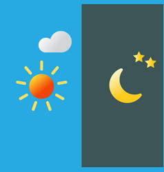 Opposite adjectives words with day and night Vector Image