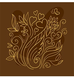 Royal luxury golden floral pattern template Vector Image