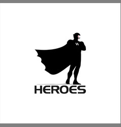 Superhero back isolated Royalty Free Vector Image