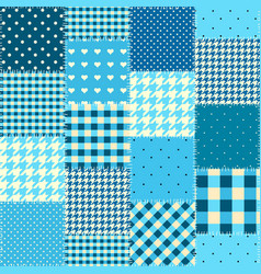 Textile patchwork square Royalty Free Vector Image