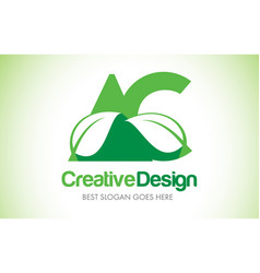 A c letter logo design creative ac letters icon Vector Image