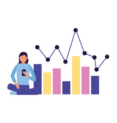 Sixty Percent People Chart Graphic 60 Percentage Vector Image