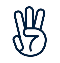 Hand icon with index finger pointing count one Vector Image