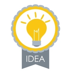 Shining yellow smiling light bulb Royalty Free Vector Image