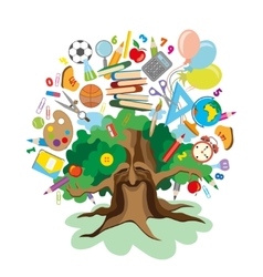 School education concept tree Royalty Free Vector Image