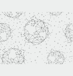Space doodle repeat pattern Royalty Free Vector Image