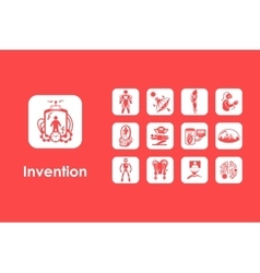 Invention doodle website template design Vector Image