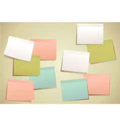 Color note stickers four sheets for notes Vector Image