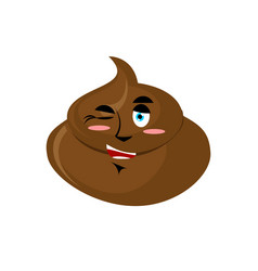 Pile of poo emoji shit icon smiling face Vector Image