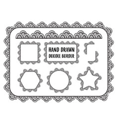 Set of hand drawn doodle border Royalty Free Vector Image